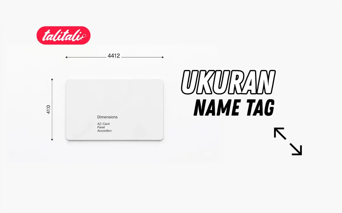 Ukuran Name Tag: Standar Panjang dan Lebar yang U... | Talitali